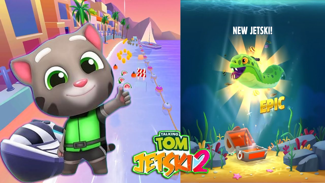 TALKING TOM JETSKI - MELON TWIST, BIG AIR JETSKI _ TOM AND ANGELA IN ...