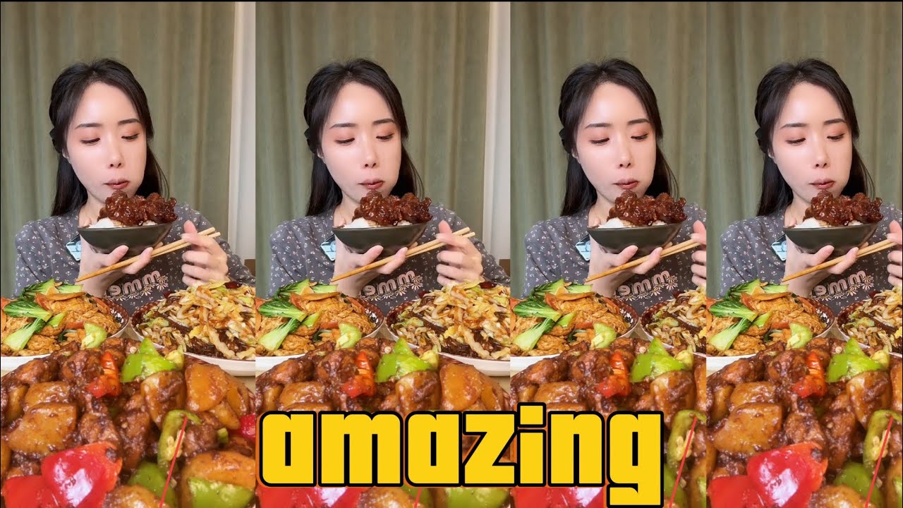 Amazing, Eating show, food challenge #먹방 #ASMR #MUKBANG #불닭버섯먹방 #불닭볶음면 - YouTube