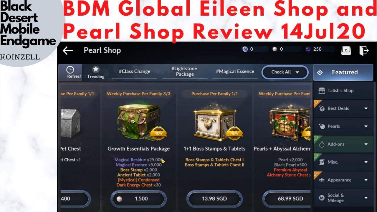 BDM Global Eileen Shop and Pearl Shop Review 14Jul20 - YouTube