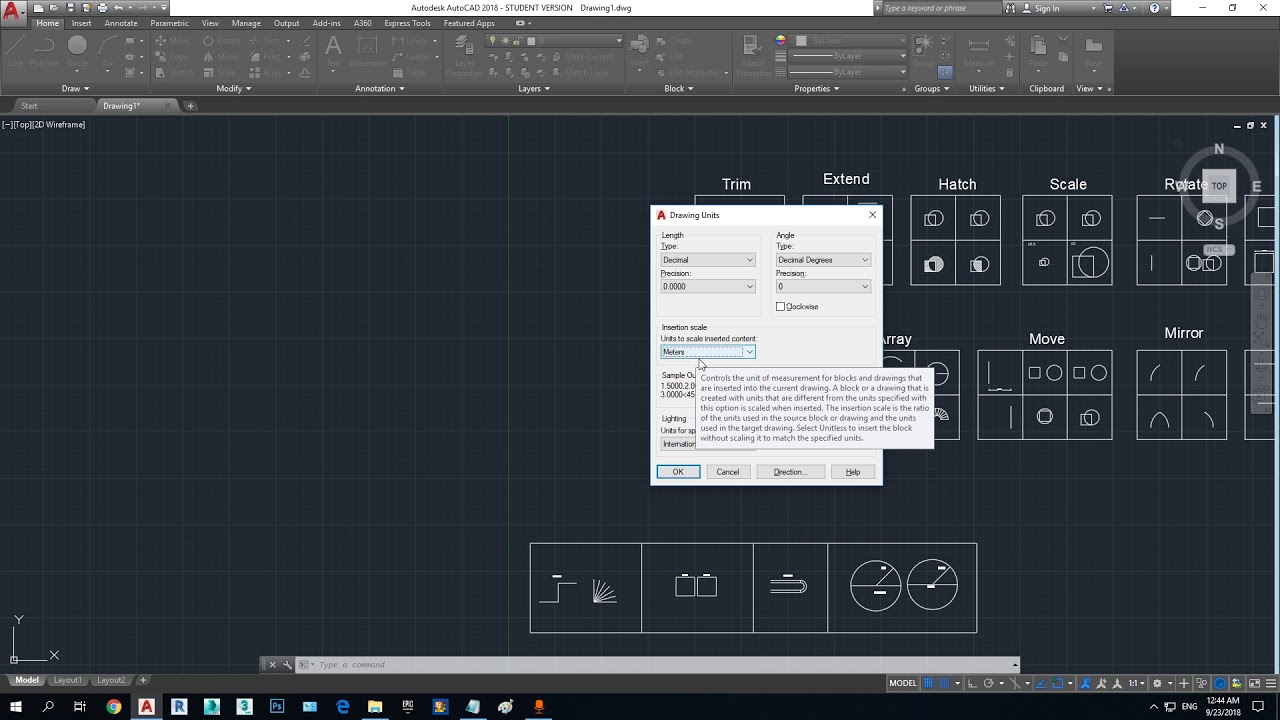 AutoCad 2d Part 1 - YouTube