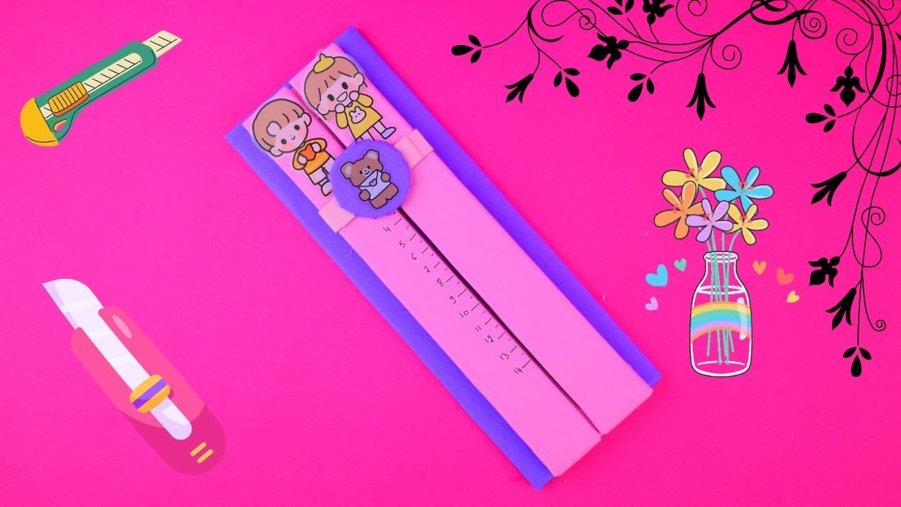 DIY ruler paper cutter / Handmade paper cutter / Diy paper cutter with ...