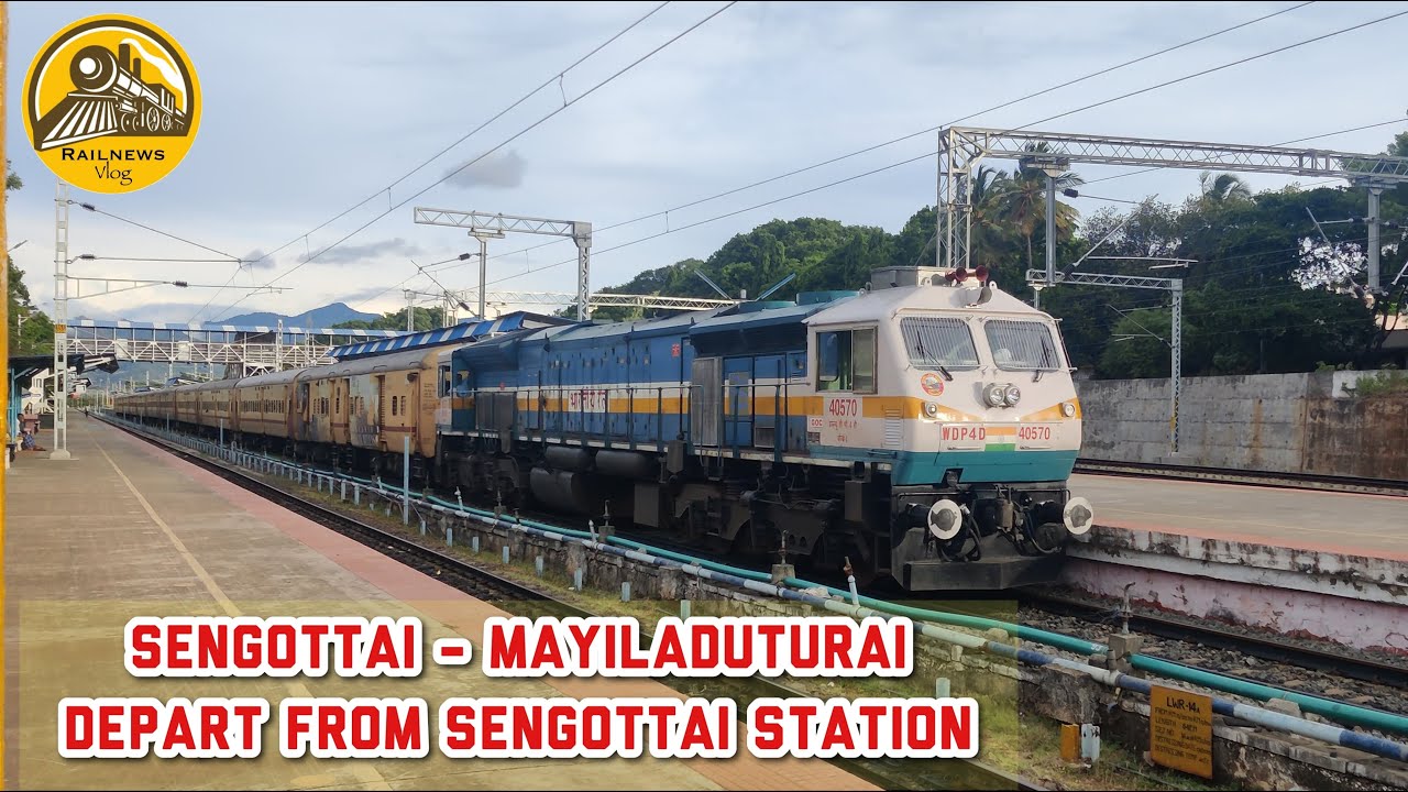 Sengottai to Mayiladuturai Train Depart from Sengottai Railway 🚂 ...