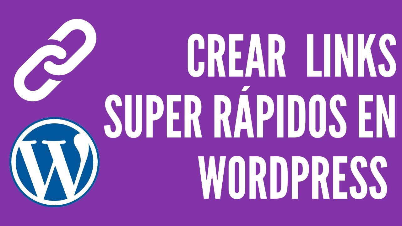 Crear enlaces o links SUPER RÁPIDOS en WordPress - YouTube