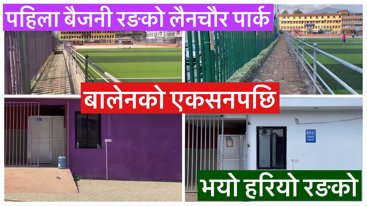 💜 ️💚पहिला बैजनी रङको लैनचौर पार्क बालेनको एक्सनपछि भयो हरियो. 💜Purple ...