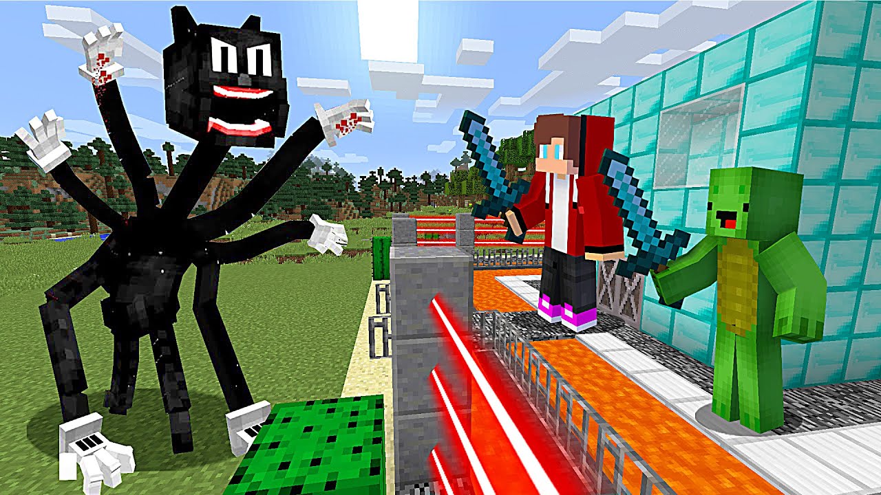 Cartoon Cat vs Security House - Minecraft gameplay Thanks to Maizen JJ ...