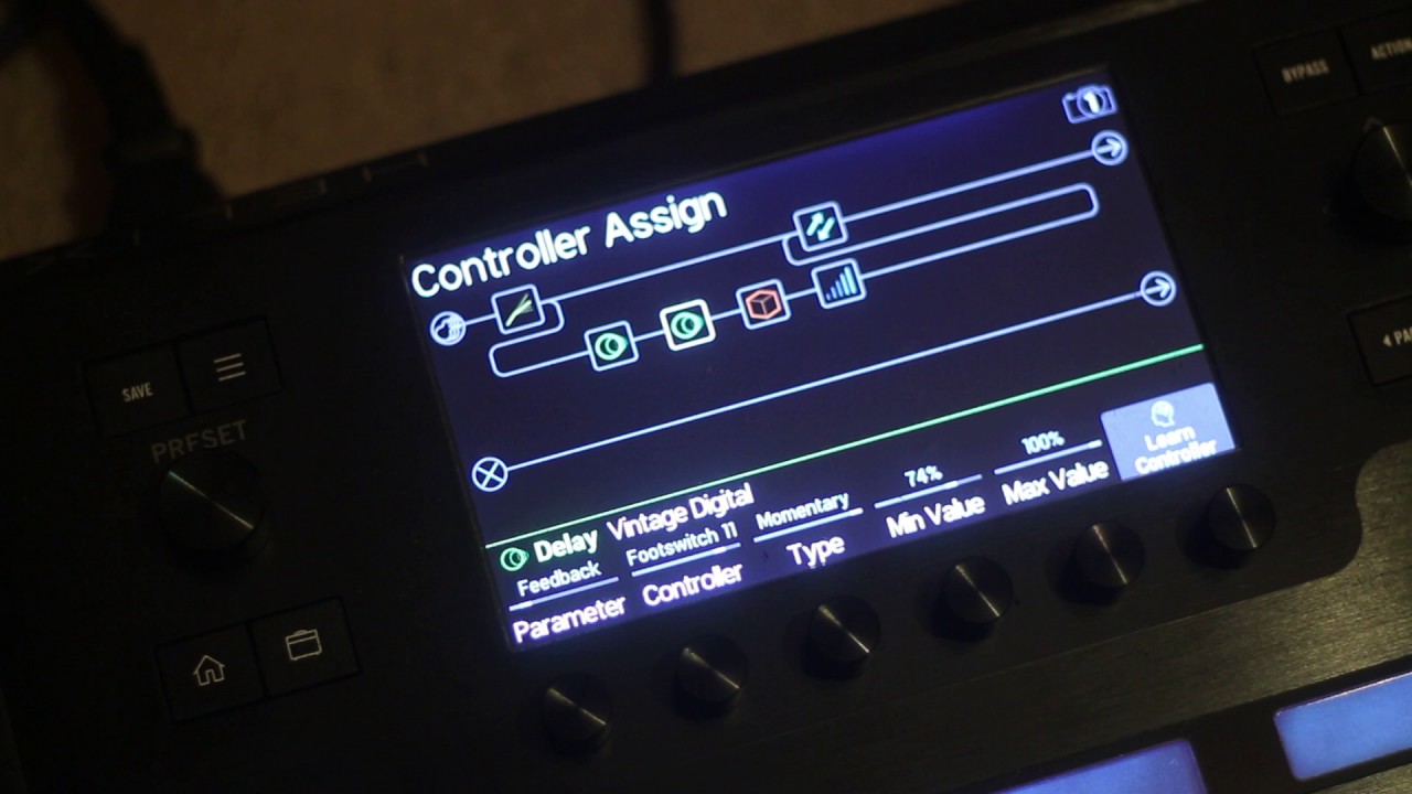 Line 6 Helix - Controlling Adriatic BBD Size With A Footswitch - YouTube