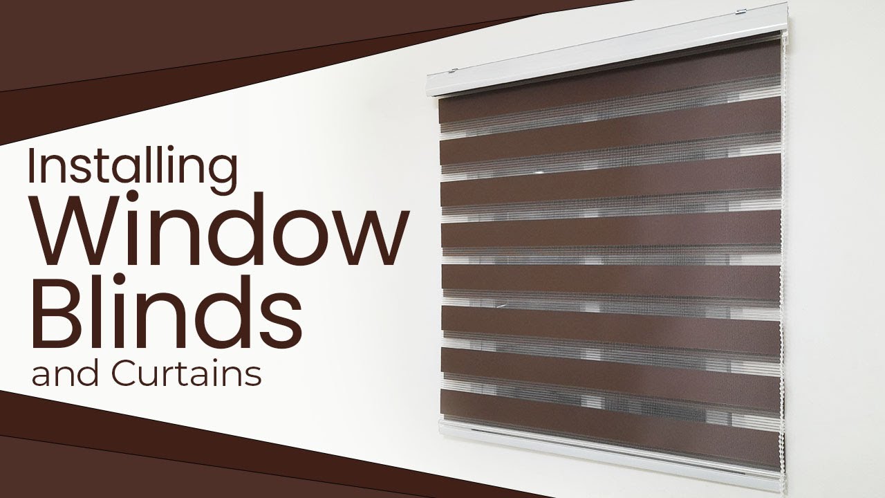 Installing Window Roller Blinds and Curtain - YouTube