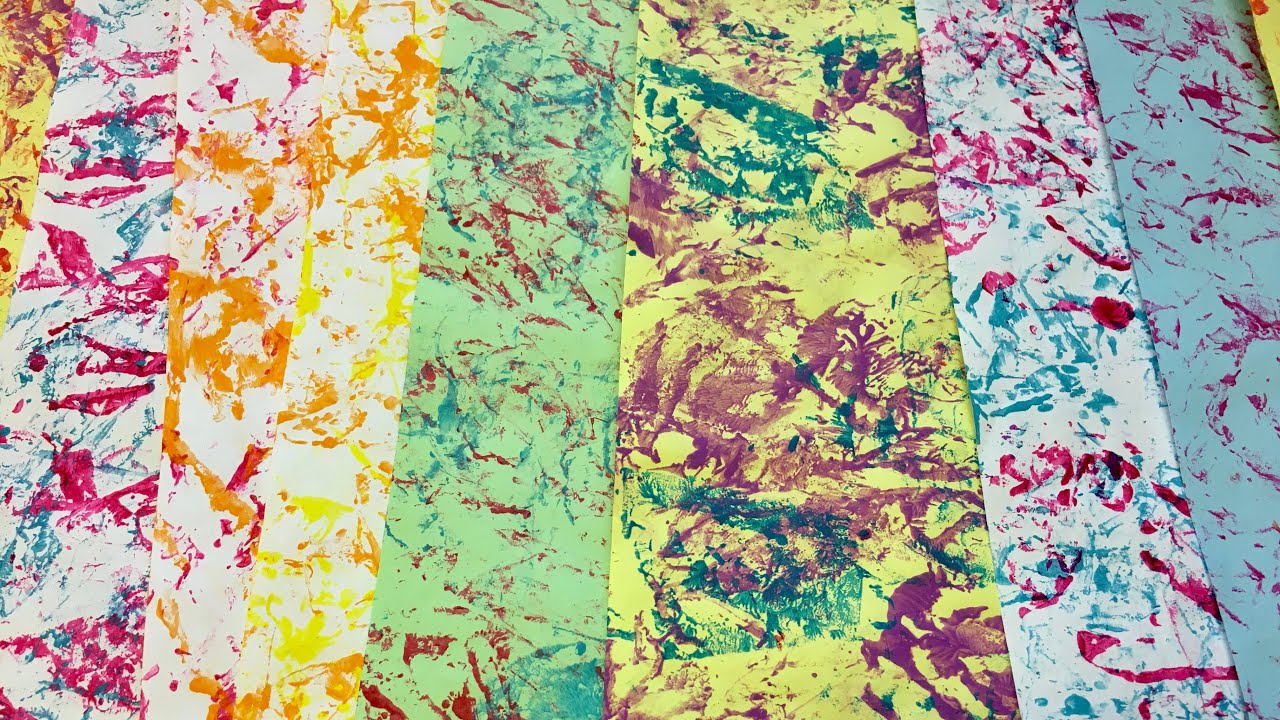 Day 1 ~ 🎨 ‘31 days of Easy Peasy Painty Papers’🎨 ~ Scrunched paper ...