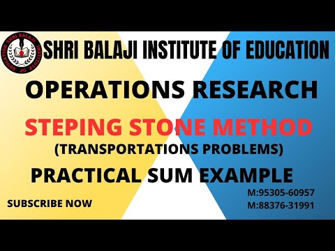 Transportation Problems - Stepping Stone Method - YouTube
