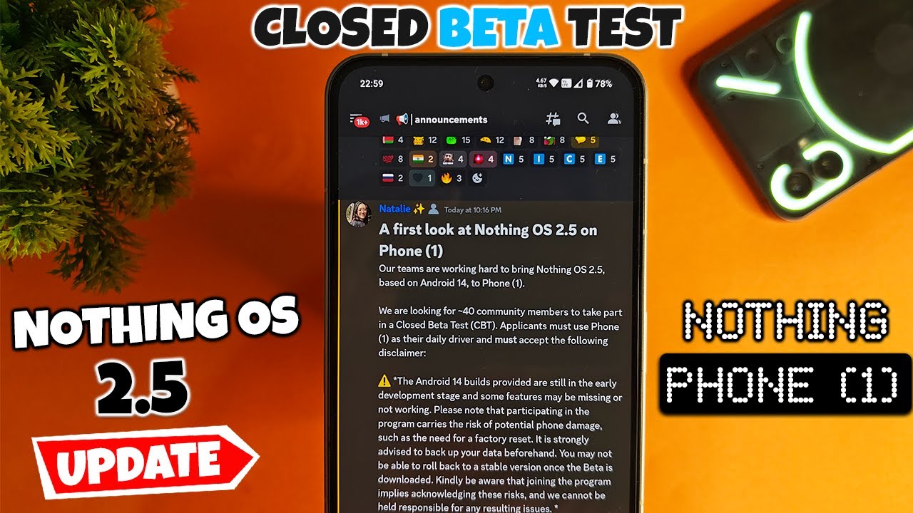 Nothing OS 2.5 Android 14 Closed Beta Test Program for Nothing Phone (1 ...