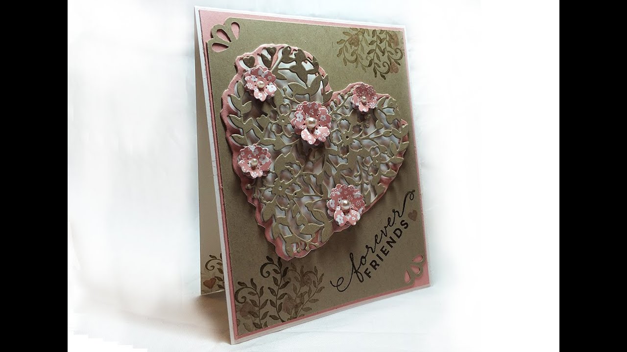 Craft With Me: Pretty in Pink Bloomin Heart - YouTube