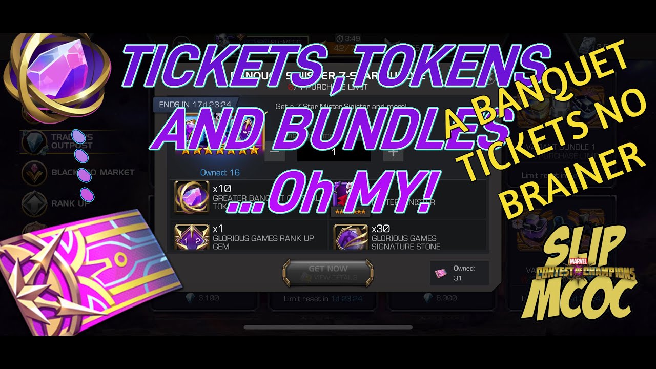 MCOC Banquet Tickets No Brainer - Maximize your Banquet Tickets in ...