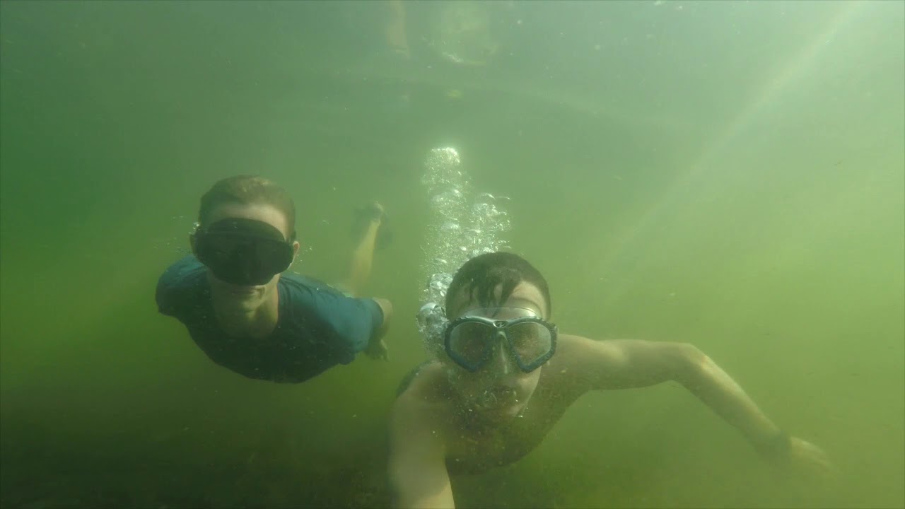 freediving in a GREEN lake - YouTube