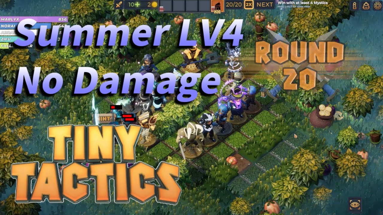 Tiny Tactics | Summer Level4 No Damage Clear | No Commentary - YouTube
