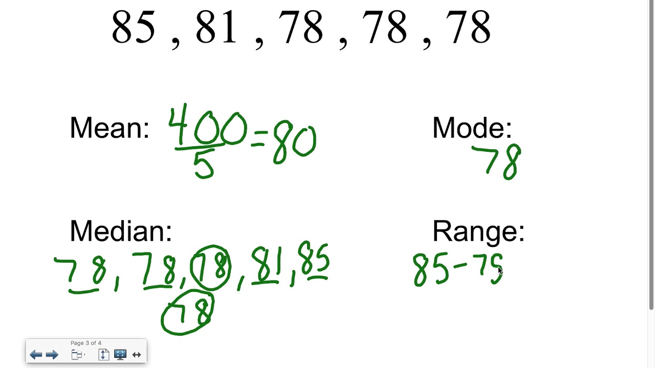 Statistics Lesson #2 Measures of Central Tendency - YouTube