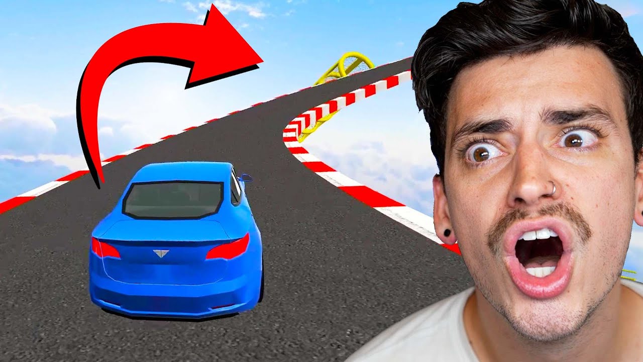 I DROVE MY TESLA IN THE SKY! (Sky Riders) - YouTube