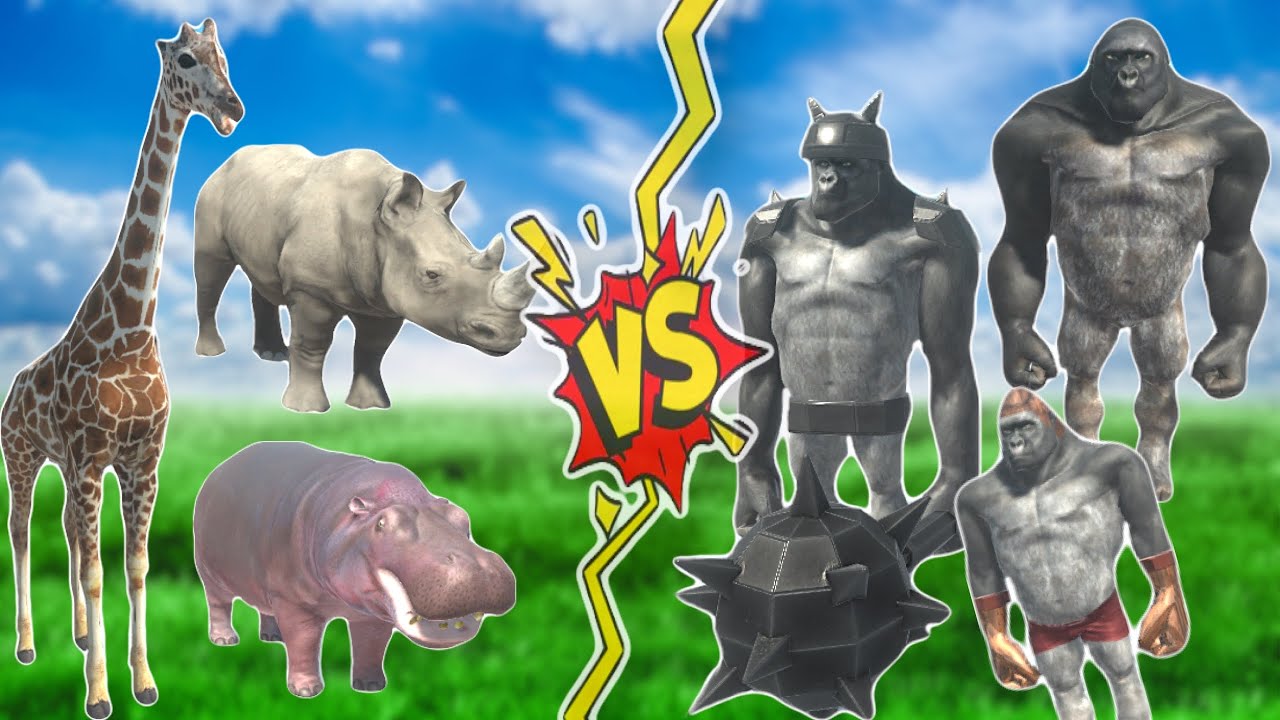 ARBS Modern Mammals VS Mutant Primates | Animal Revolt Battle Simulator ...