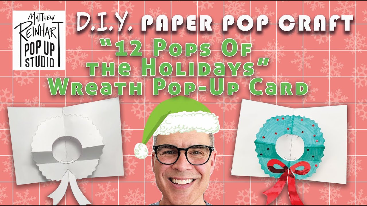 DIY Paper Pop Craft: Wreath Pop-Up Card - YouTube