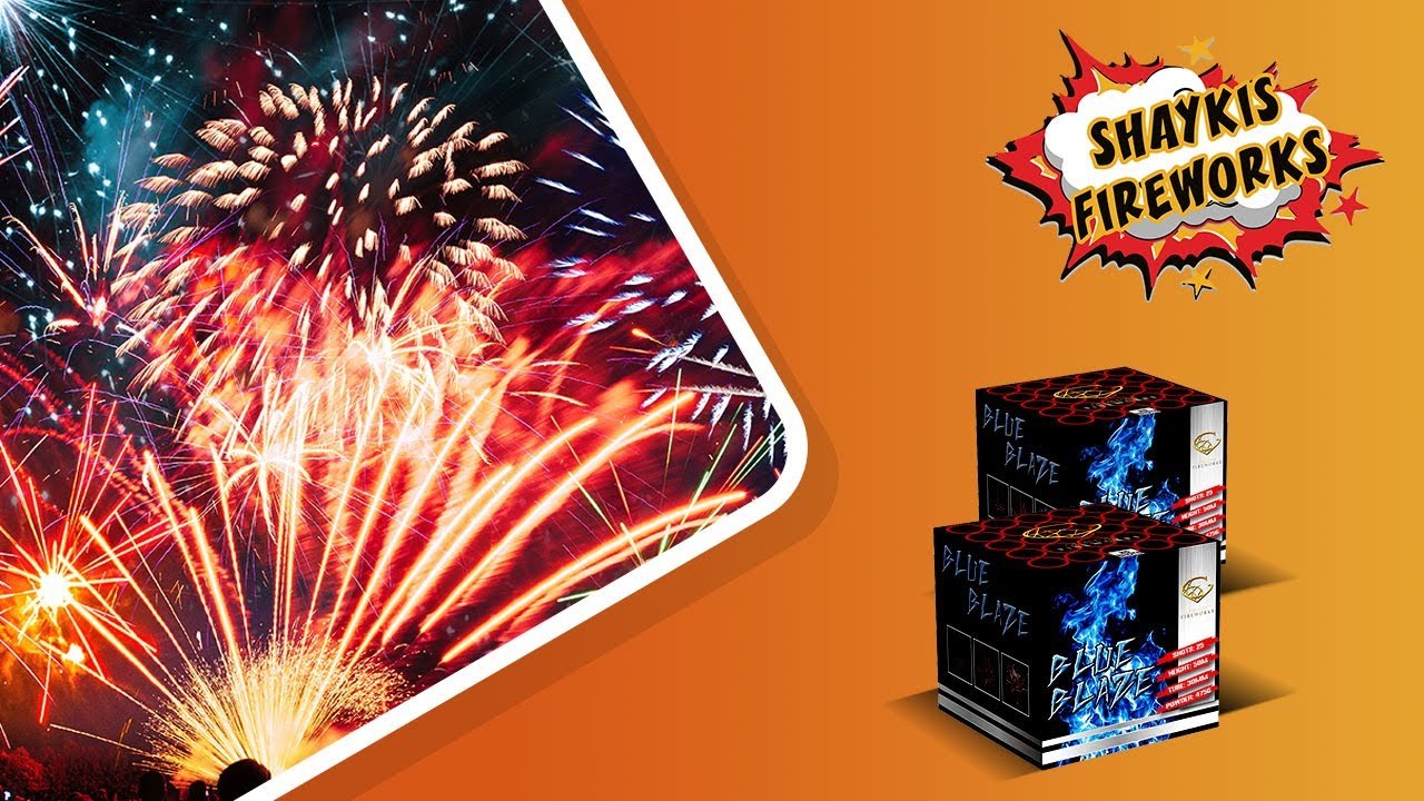 Blue Blaze - 25 Shots - Shayki's Fireworks - YouTube