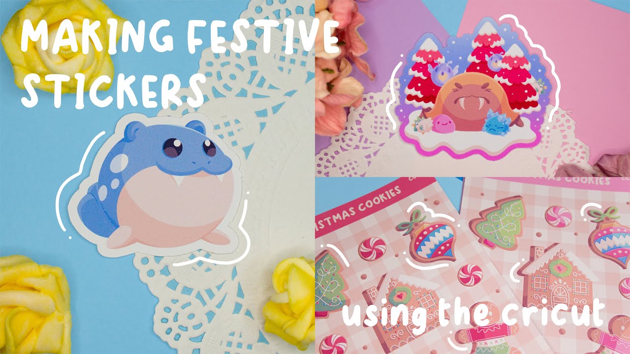 Making Festive Stickers at home Artist Studio Vlog - YouTube