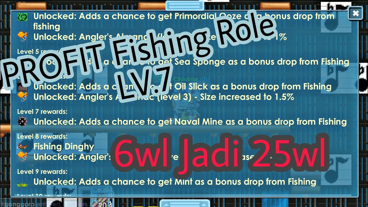 Growtopia-Profit Fishing Role lvl 7 Naval Mine - YouTube