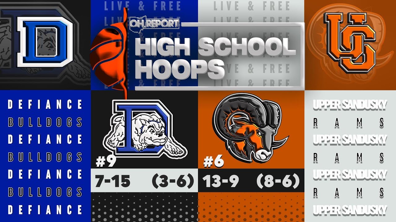 #9 Defiance at #6 Upper Sandusky Boys High School Basketball - YouTube