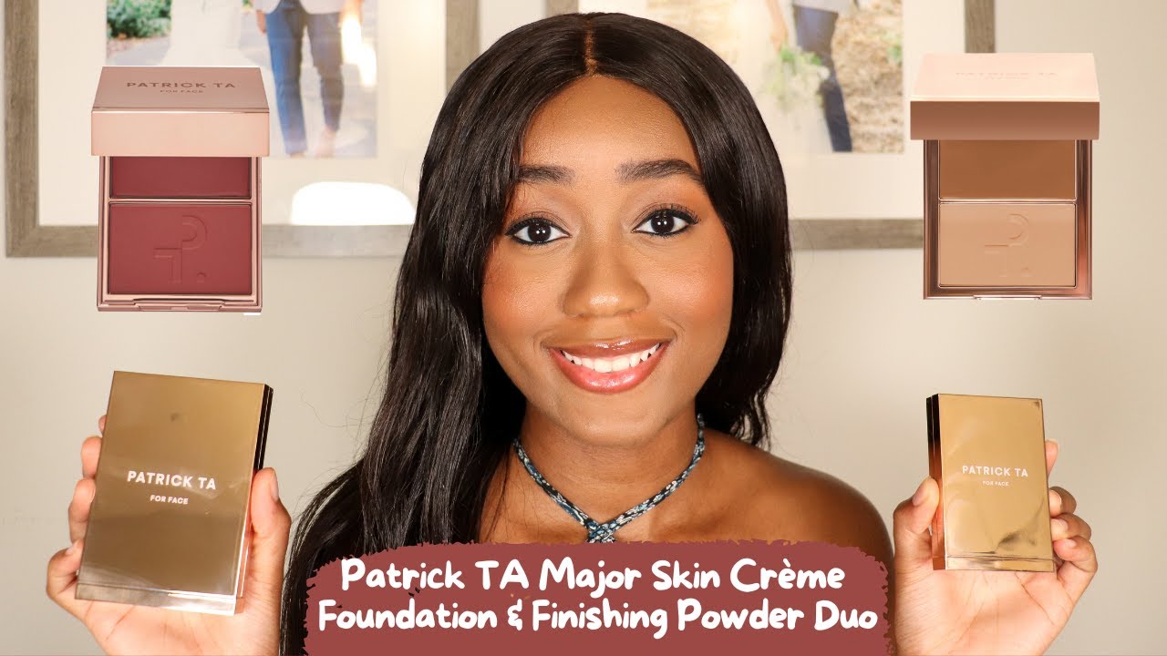 NEW PATRICK TA MAJOR SKIN CREME FOUNDATION & POWDER DUO TAN 4 | DOUBLE ...
