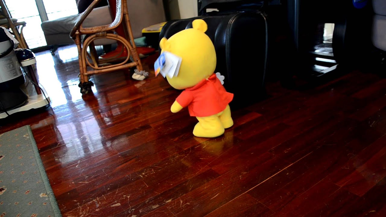 Walking and Singing "Hush little baby" Winnie The Pooh Doll :) - YouTube