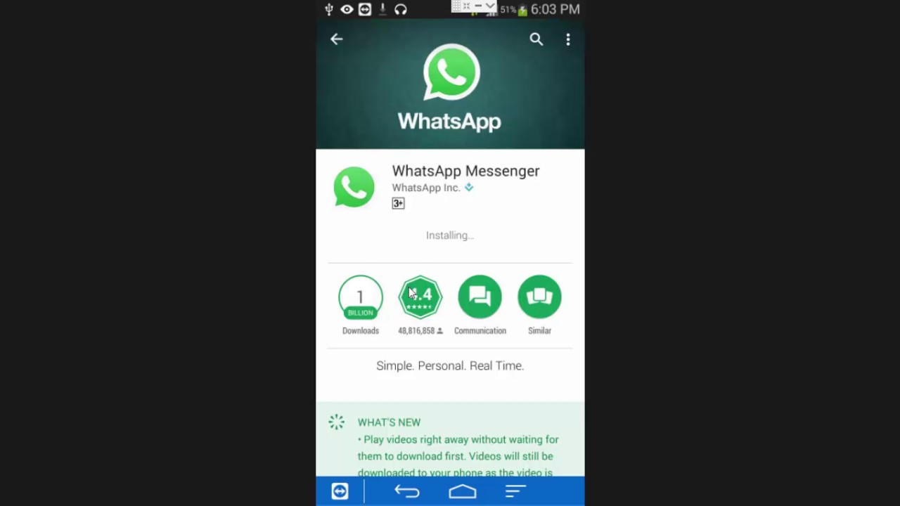 How To Download And Install Whatsapp On Android Device Mobile Phone ...