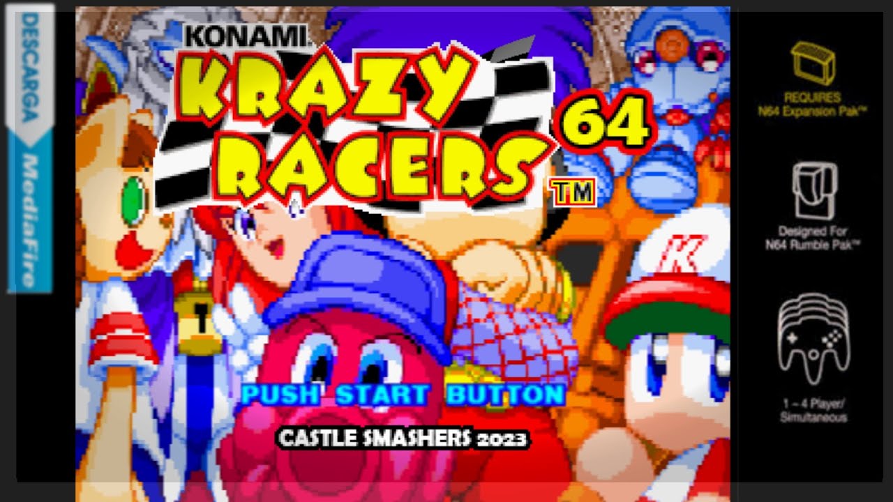 Konami Krazy Racers 64 Hack Rom De Mario kart 64. - YouTube
