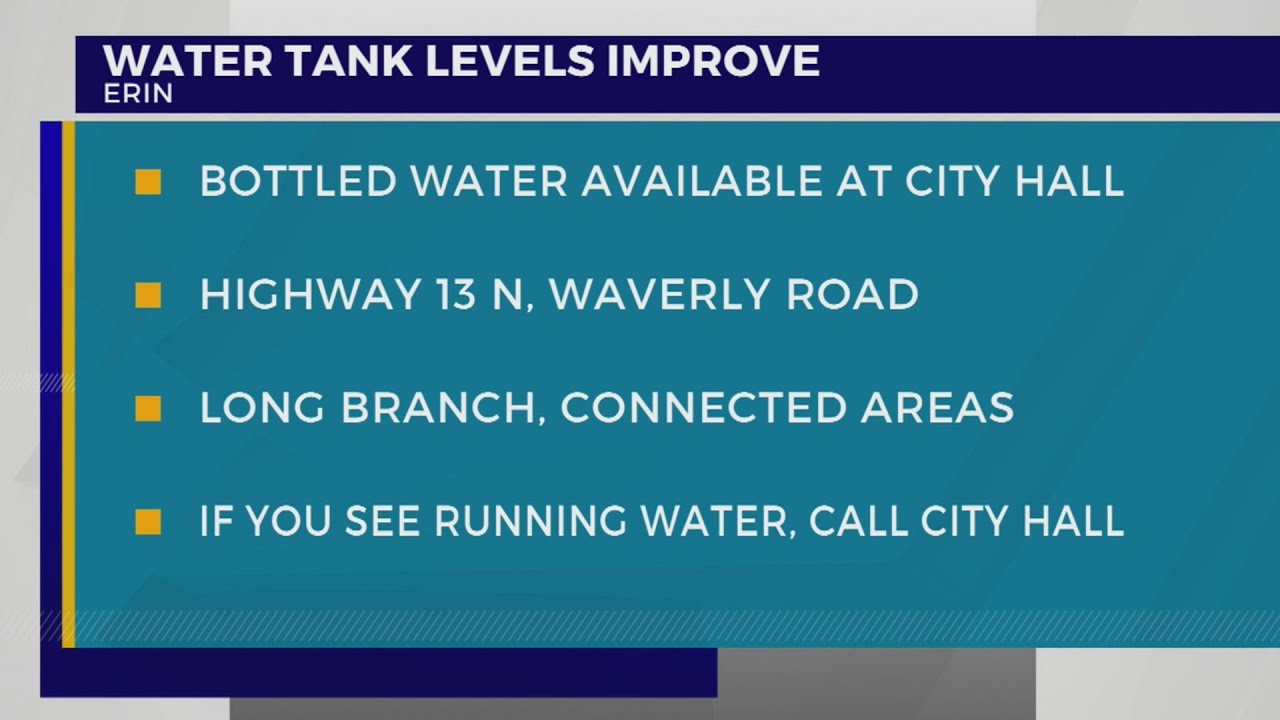 Water tank levels improve in Erin - YouTube