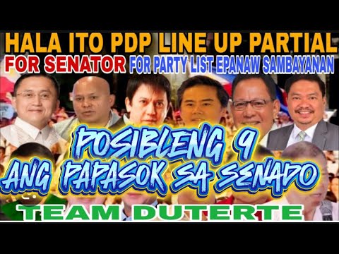 TEAM DUTERTE PDP LABAN POSIBLENG SIYAM ANG PAPASOK SA SENADO! - YouTube