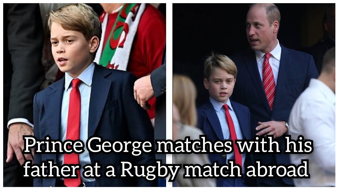 Prince George supports Wales as he joins , father, Prince William to ...