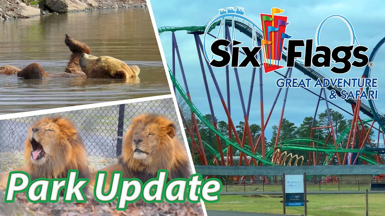 Six Flags Great Adventure & Wild Safari | VLOG & Park Update | March ...