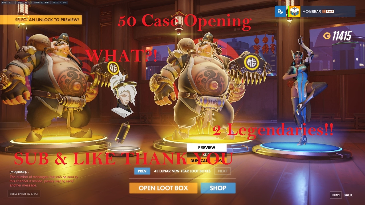 Overwatch Case Opening 50 Lunar New Year Cases! - YouTube