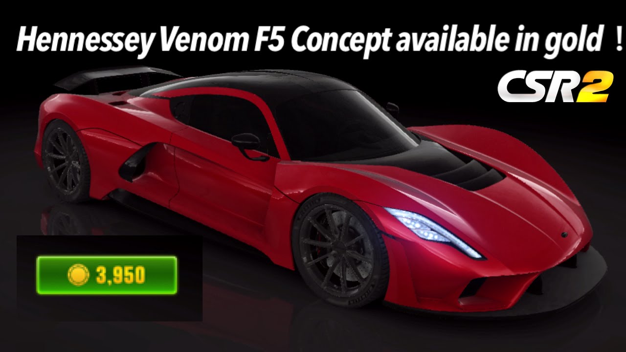 Hennessey Venom F5 Concept available in gold！| CSR Racing 2 - YouTube