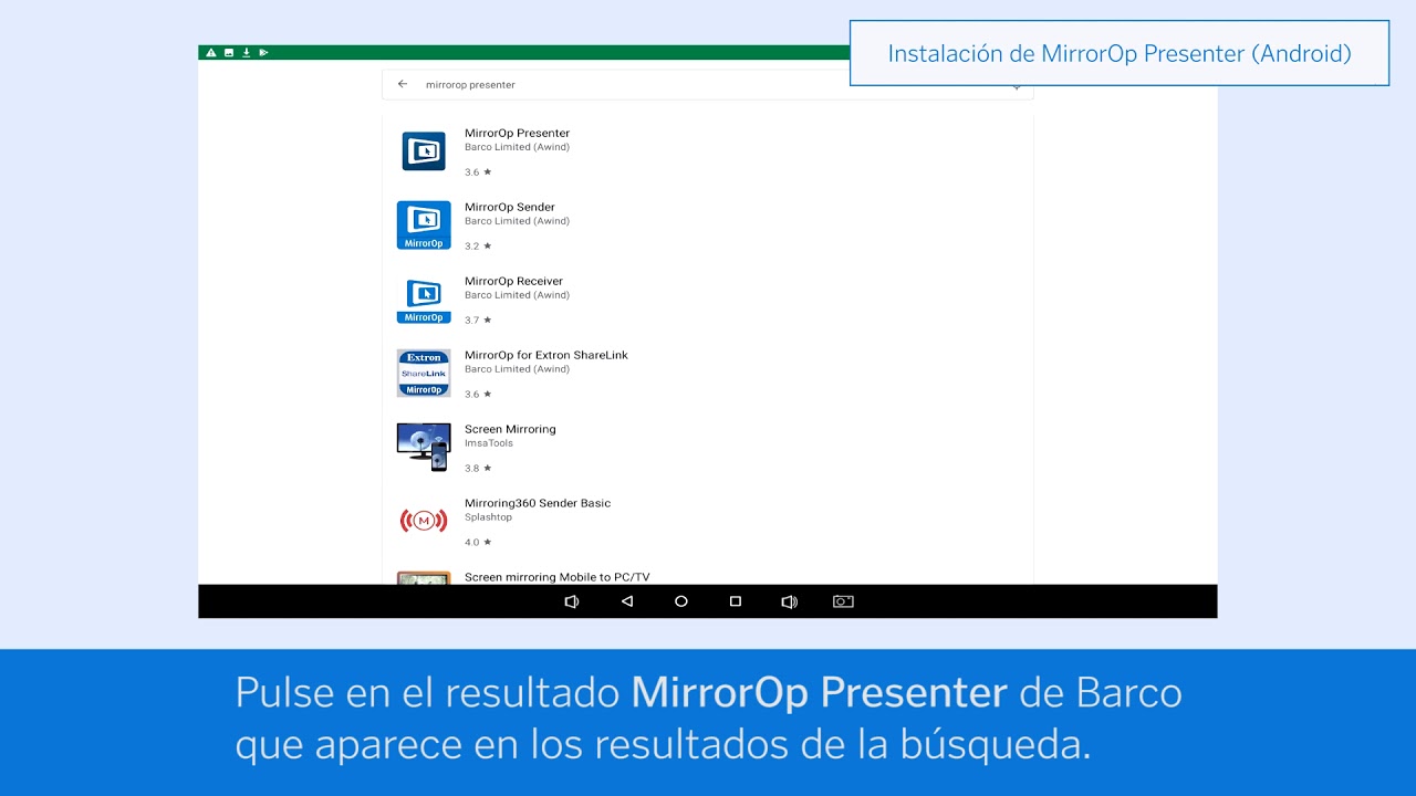 12 Cómo instalar MirrorOp Presenter Android - YouTube