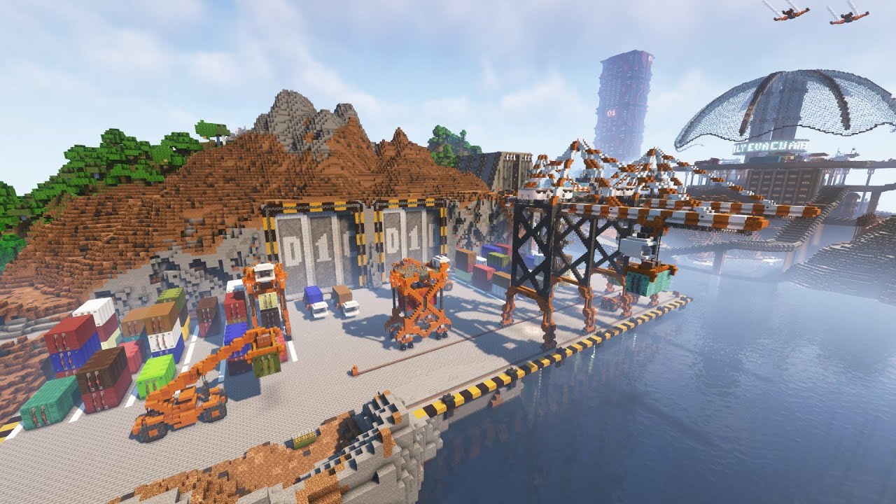 [Minecraft] Markoy Builds - Episode 26 - The container crane, straddle ...