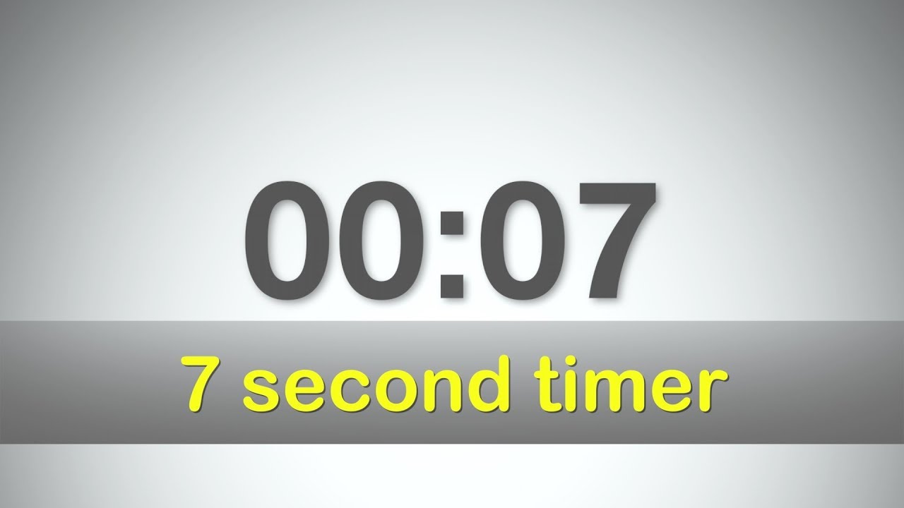 7 second timer - YouTube
