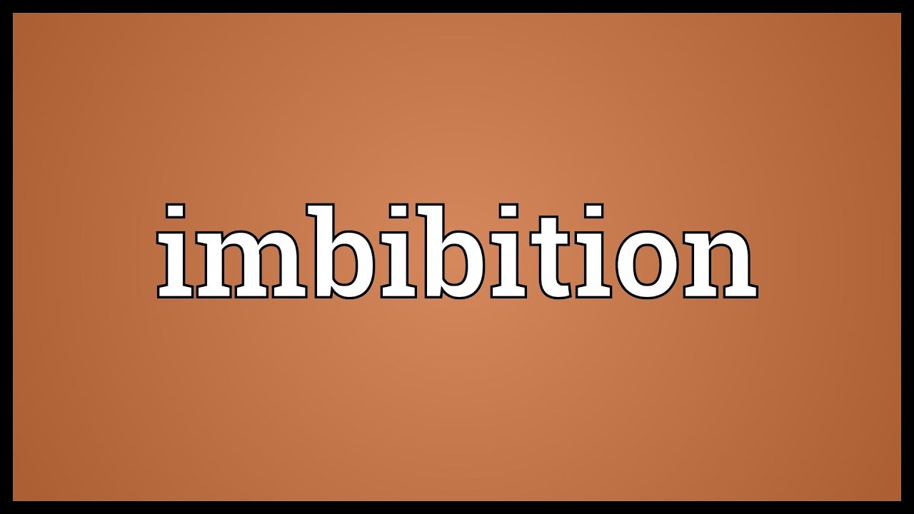 Imbibition Meaning - YouTube