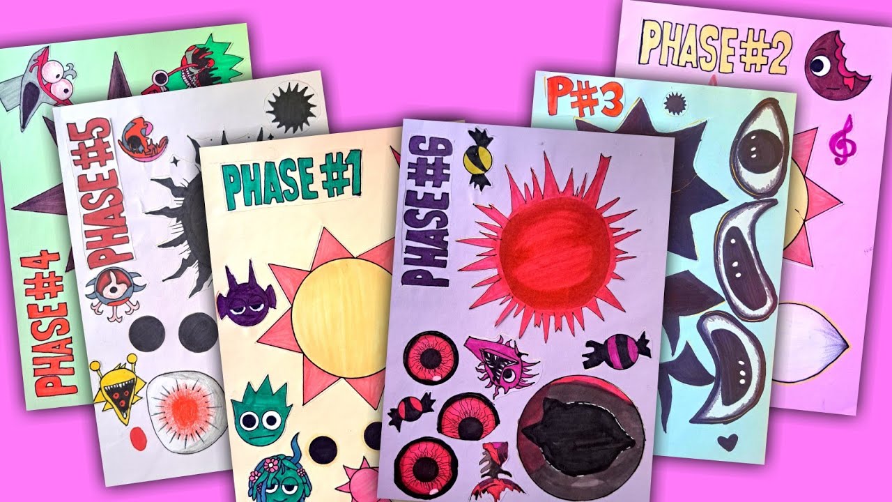 [PaperDIY] Phase 1 vs Phase 2 vs Phase 3 vs 4 vs 5 vs Phase 6 - Sprunki ...