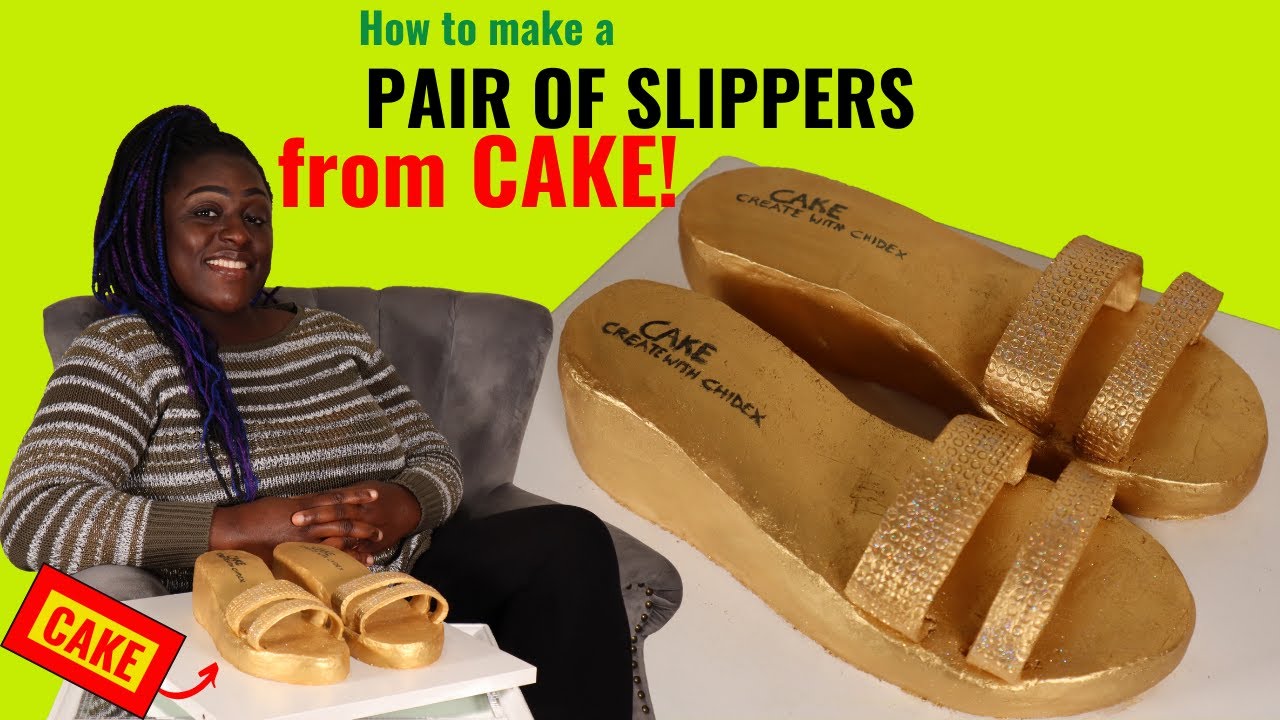 How to make a hyper-Realistic Pair of Slippers out of CAKE! - YouTube