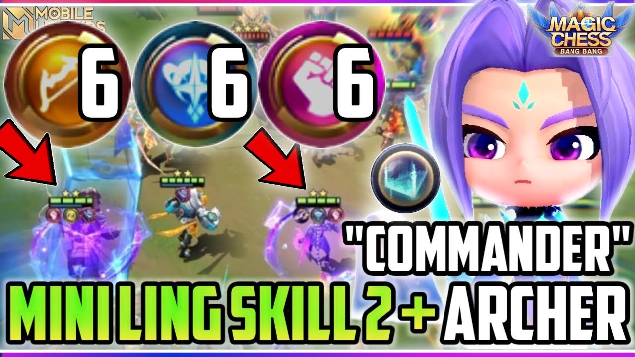 COMMANDER MINI LING SKILL 2 COMBO 666 MAGIC CHESS MOBILE LEGENDS - YouTube