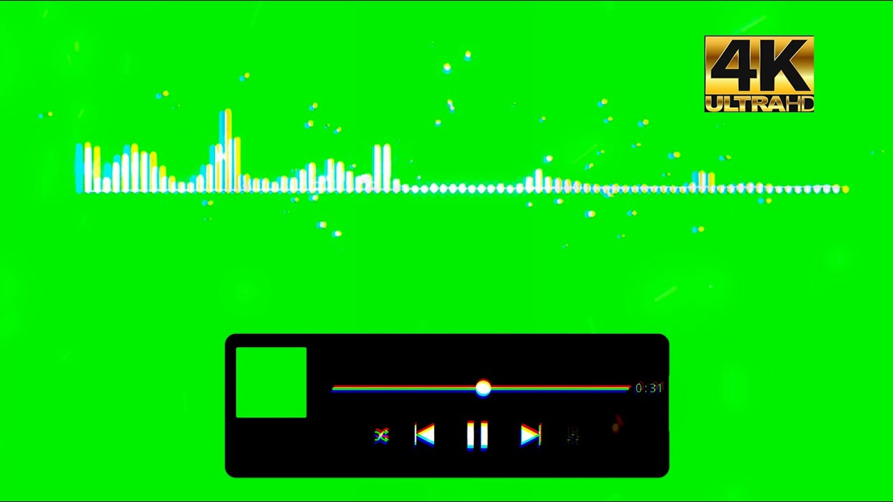 green screen audio spectrum #2 Audio wave green screen | copyright free ...