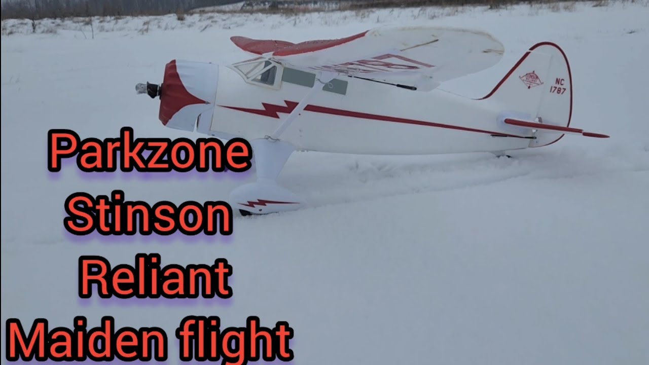 parkzone Stinson reliant Maiden Flight - YouTube