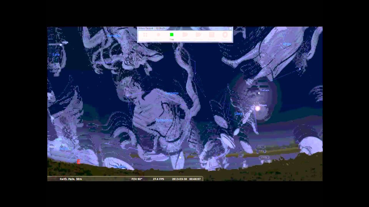 Stellarium - How to show conestalations and their labels and turn off ...
