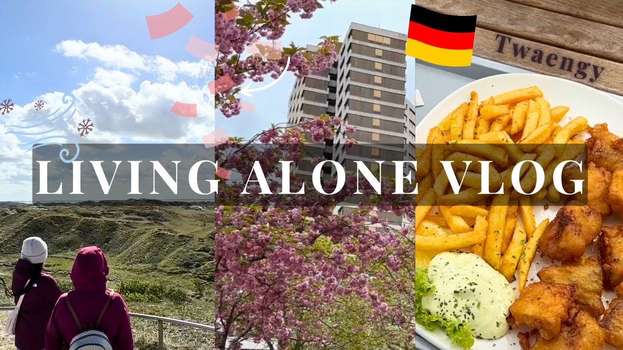 Living Alone in Germany - 1k Subs Trip to Norderney, eat fish bread ...