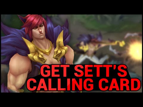 How to get sett's calling card - League of Legends - YouTube