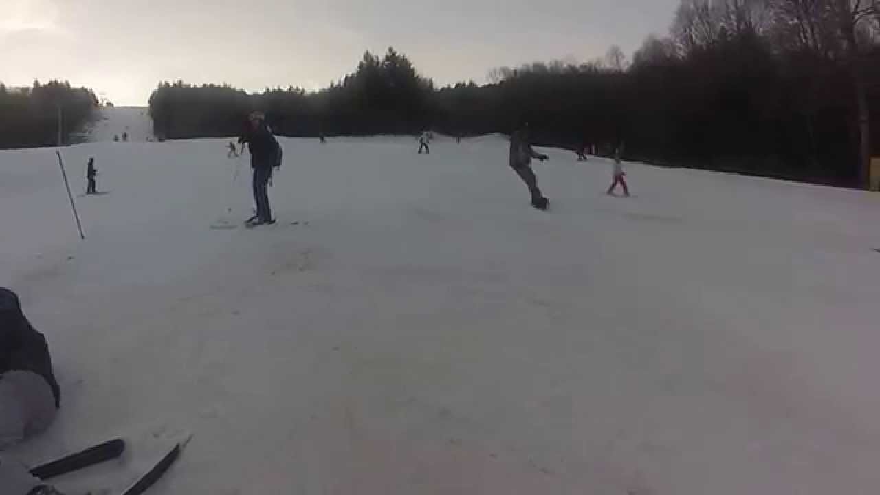 Triple Skiing Wipeout Caught on GoPro at Snowshoe, WV - YouTube