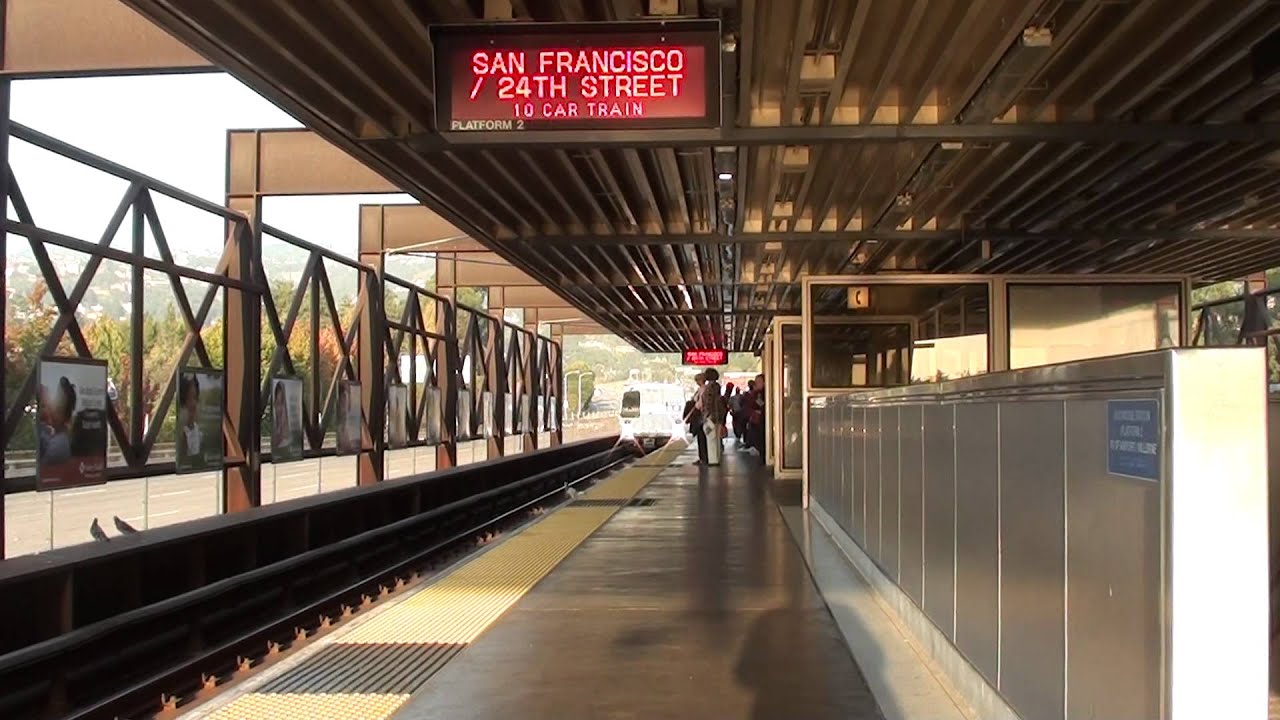 San Francisco/24th Street Train Arriving at Rockridge BART (HD) - YouTube